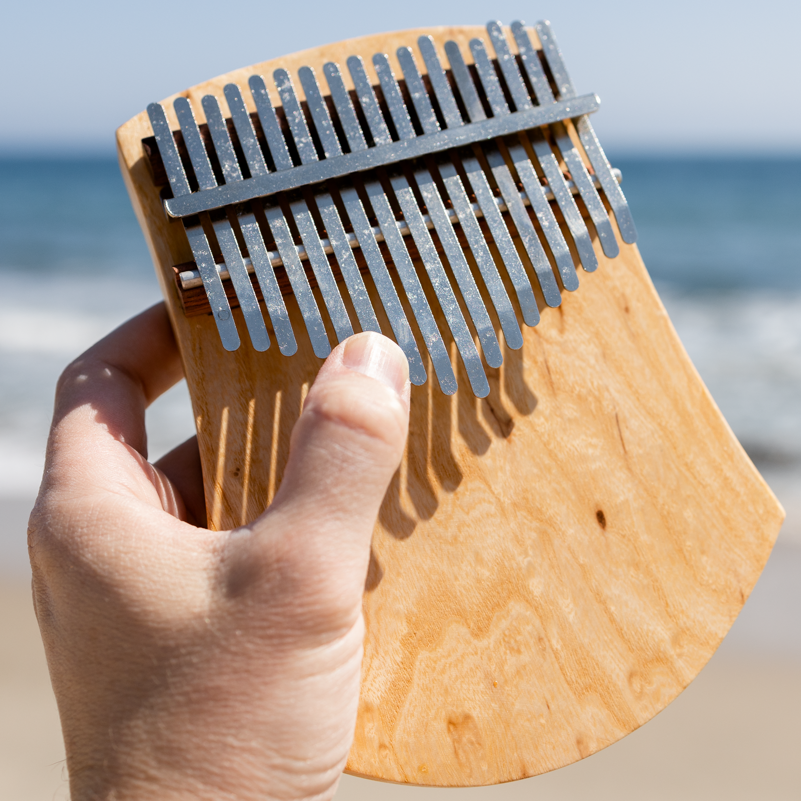 17-Key Hand Drum Solid Wood Kalimba – BridgeSet Sound